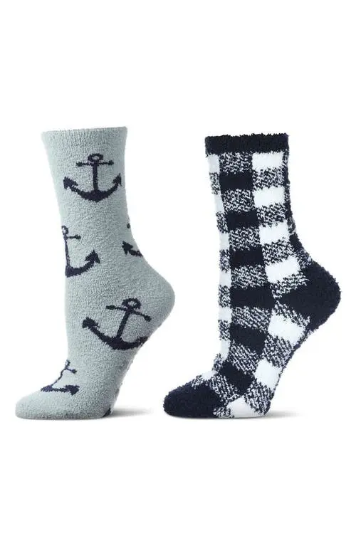 MEMOI Cozy Assorted 2-pack Crew Socks
