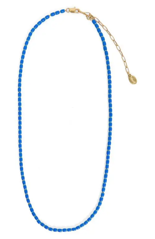 Clare V. Enamel Barrel Chain Necklace