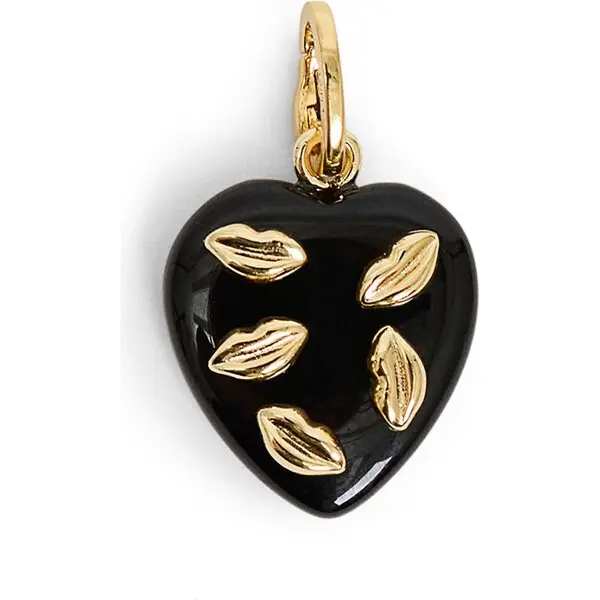 Clare V. Bisou Heart Onyx Charm
