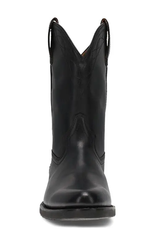THE FRYE COMPANY Wyatt Pull On Leather Western Boot - Black