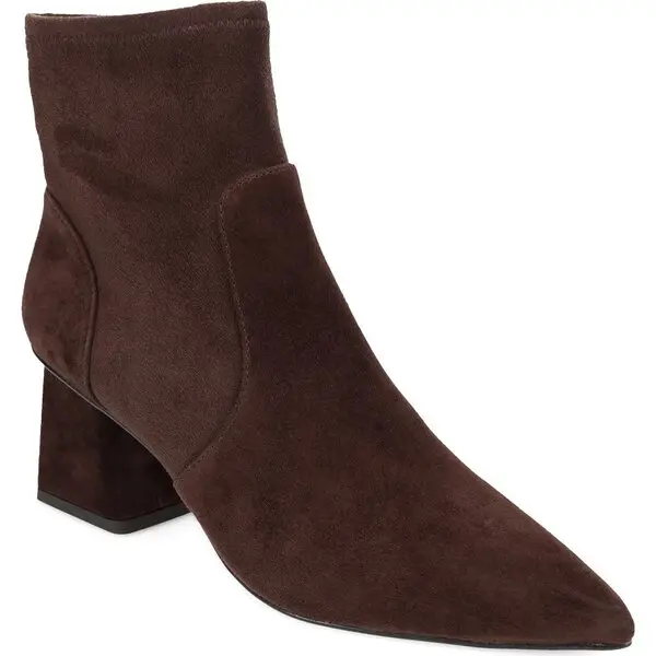 Pelle Moda Ilima Leather Pointed Toe Bootie - Chocolate