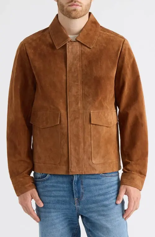 Scotch & Soda Elijah Leather Aviator Jacket - Butterscotch