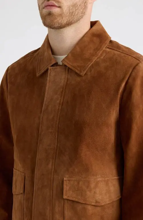 Scotch & Soda Elijah Leather Aviator Jacket - Butterscotch