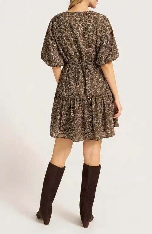 Matty M. Kensington Bubble Sleeve Tiered Dress