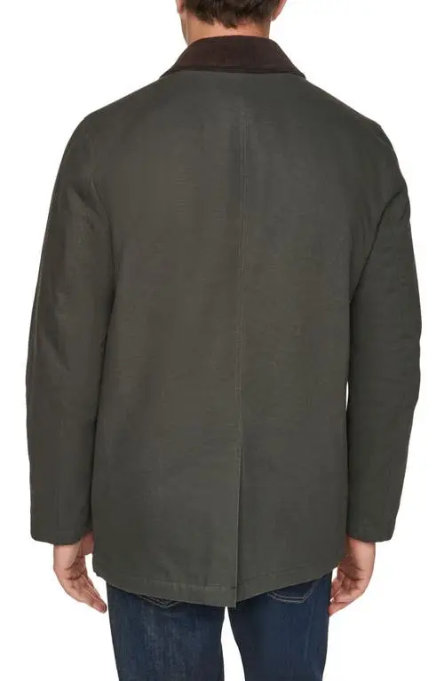 Cole Haan Coated Cotton Rain Jacket - Khaki