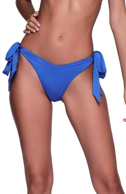 CHERINA BEACHWEAR Ella V-cut High Rise Bikini Bottom - Blue