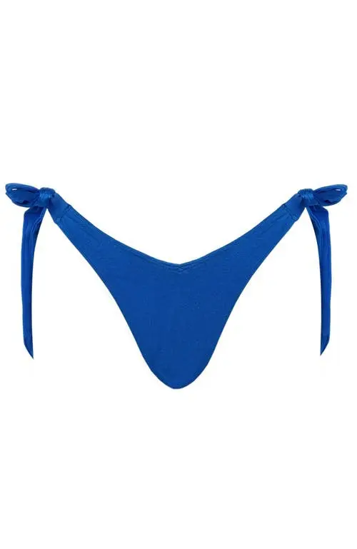 CHERINA BEACHWEAR Ella V-cut High Rise Bikini Bottom - Blue