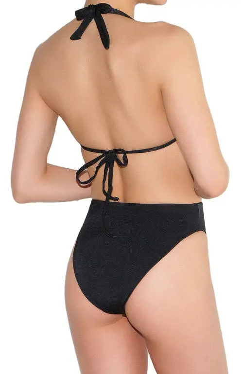 CHERINA BEACHWEAR George High-waisted Bikini Bottom - Black
