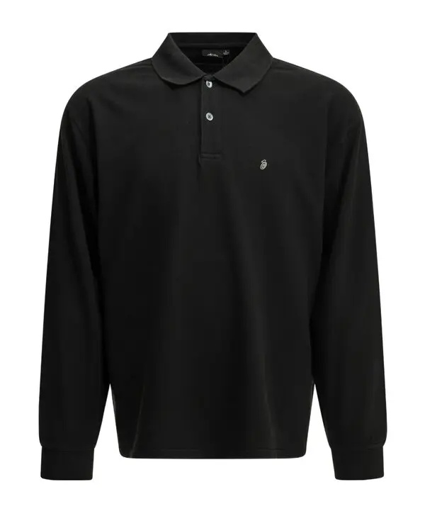 StÜssy Logo Long Sleeve Polo Shirt