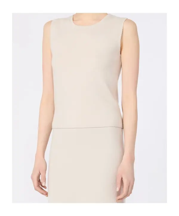Max Mara Sleeveless Wool And Cashmere Sweater