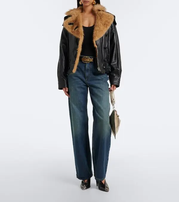 Isabel Marant Étoile Oskan Soft Medium Leather Shoulder Bag