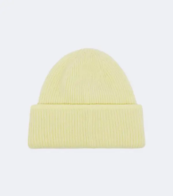 Jacquemus Logo Alpaca And Wool-blend Beanie - Yellow