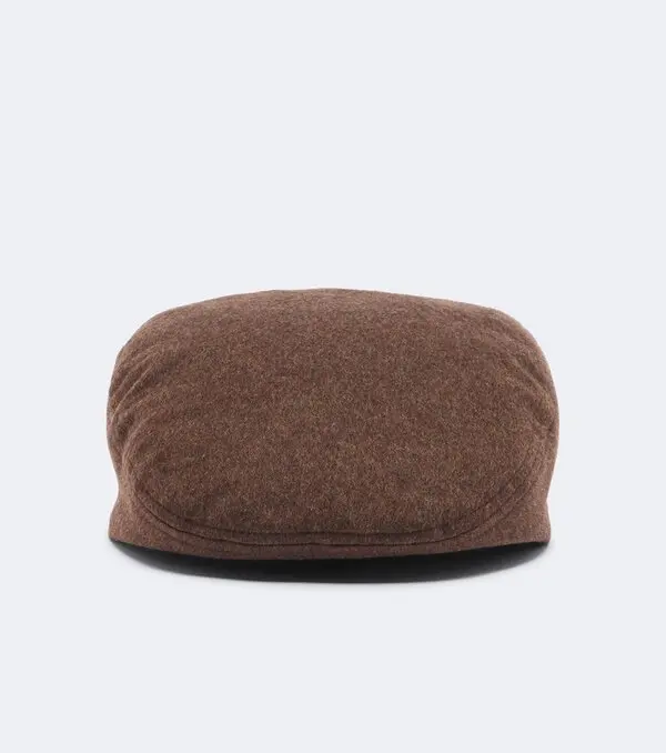 Jacquemus Valérie Virgin Wool Flat Cap - Brown