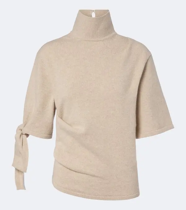 Jacquemus Fiocco Wool And Cashmere Turtleneck Sweater - Beige
