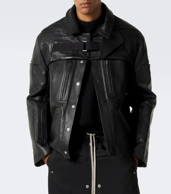 Rick Owens Mac Convertible Leather Jacket