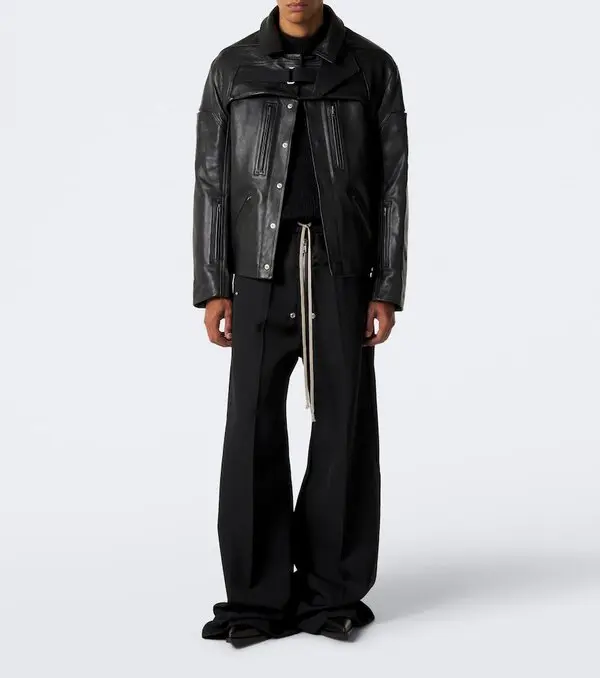 Rick Owens Mac Convertible Leather Jacket