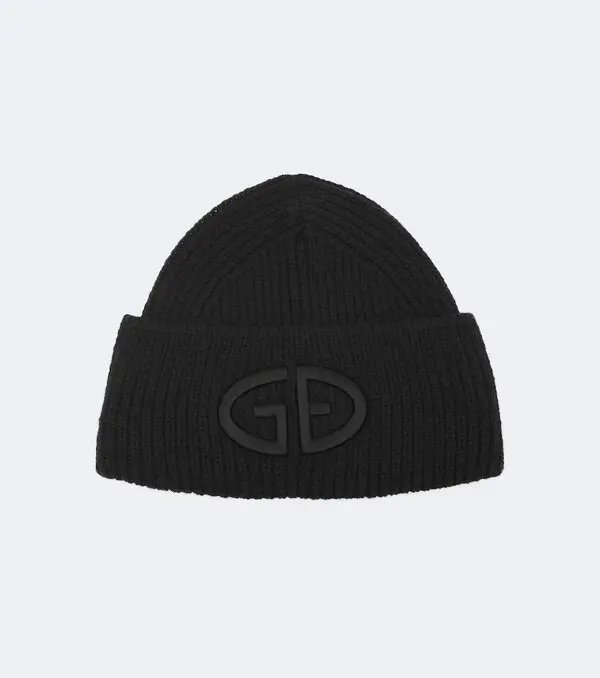 Goldbergh Valerie Embroidered Ribbed-knit Beanie - Black