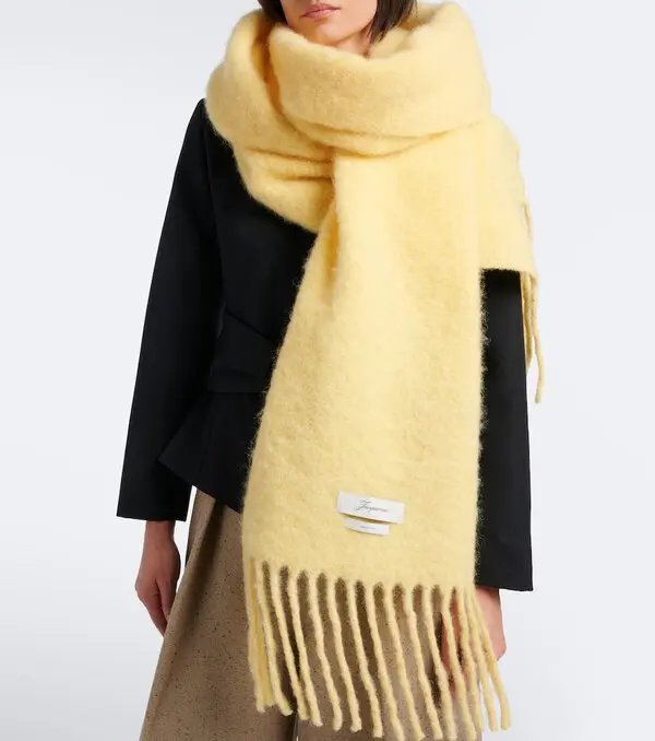 Jacquemus Carro Alpaca, Mohair, And Wool-blend Scarf