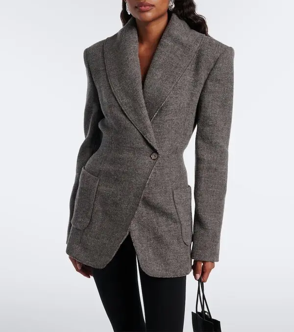 Magda Butrym Double-breasted Wool And Cashmere-blend Blazer
