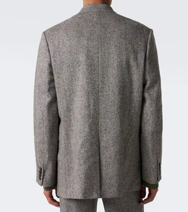 Dries Van Noten Checked Double-breasted Wool Blazer
