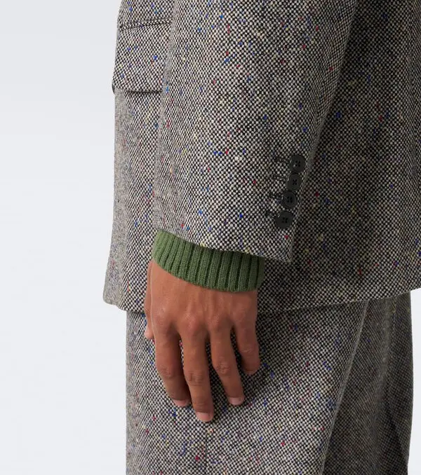 Dries Van Noten Checked Double-breasted Wool Blazer