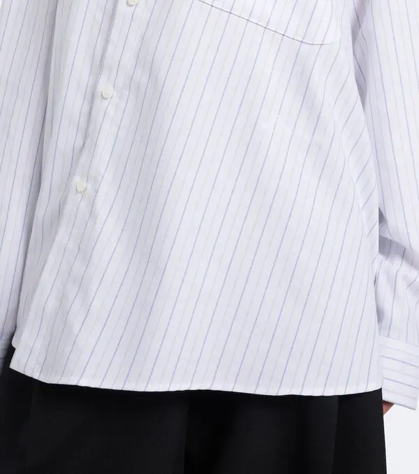Jacquemus Cuadro Asymmetric Striped Cotton Shirt