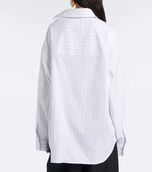 Jacquemus Cuadro Asymmetric Striped Cotton Shirt