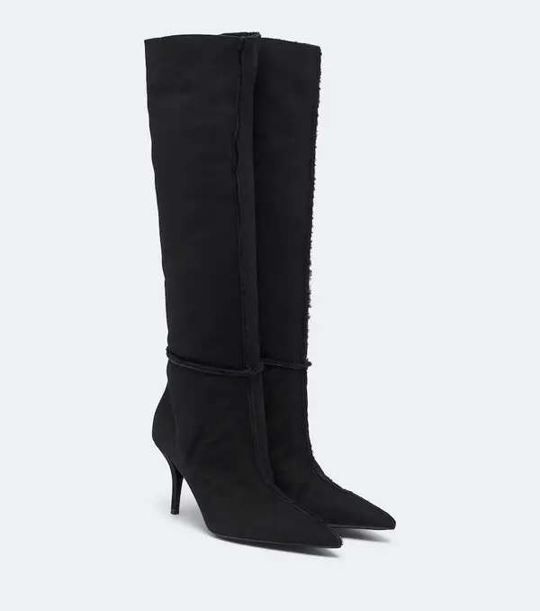 Magda Butrym Shearling-lined Suede Knee-high Boots