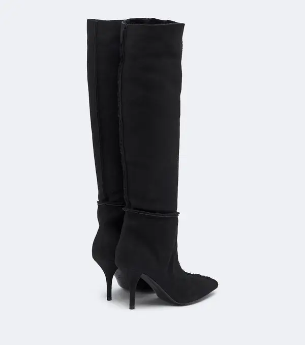 Magda Butrym Shearling-lined Suede Knee-high Boots