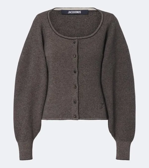 Jacquemus Tempo Wool And Cashmere Cardigan - Grey