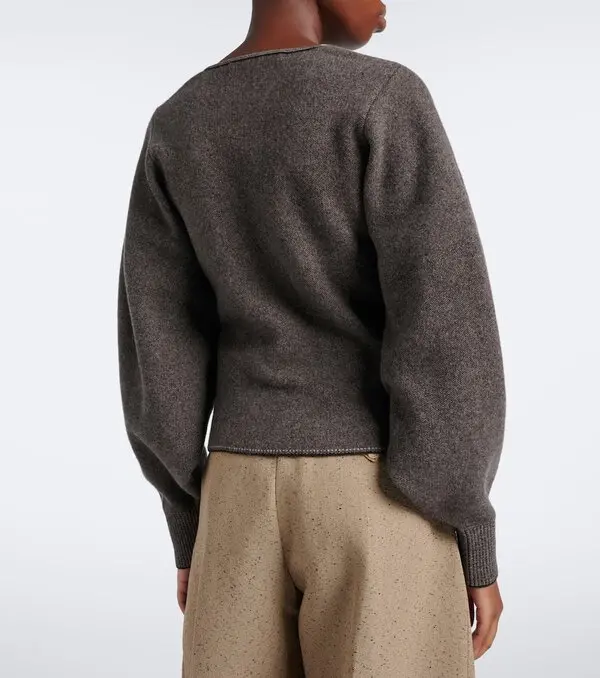 Jacquemus Tempo Wool And Cashmere Cardigan - Grey