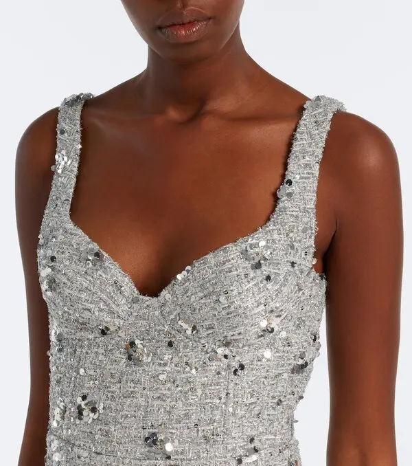 Simkhai Viella Sequined Tweed Gown