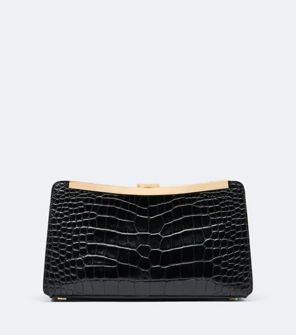 Simkhai Solange Croc-effect Leather Clutch