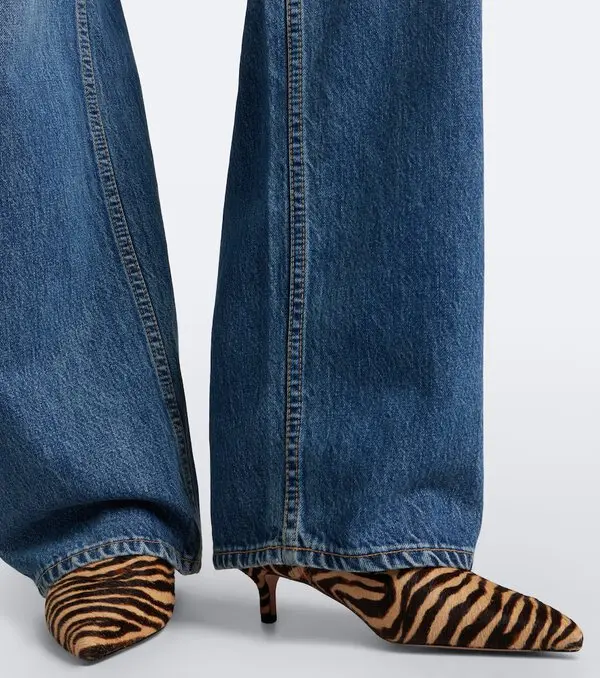Veronica Beard Lisa Printed Calf Hair Ankle Boots