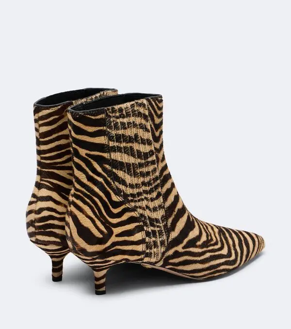 Veronica Beard Lisa Printed Calf Hair Ankle Boots