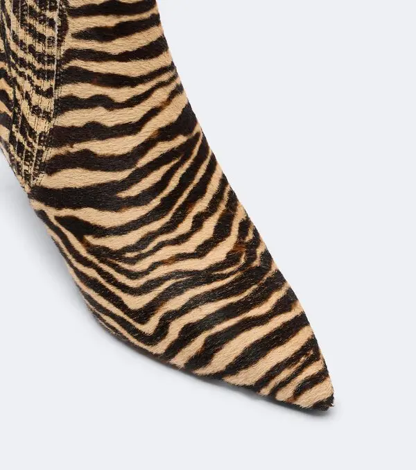 Veronica Beard Lisa Printed Calf Hair Ankle Boots