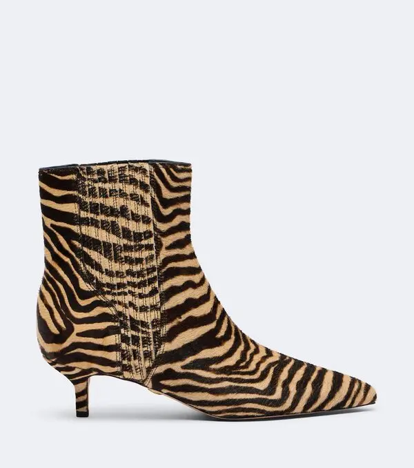 Veronica Beard Lisa Printed Calf Hair Ankle Boots