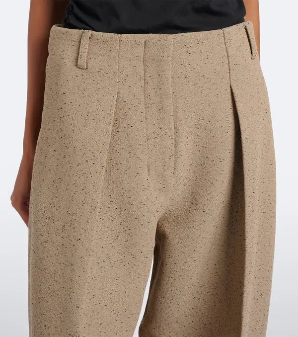 Jacquemus Ovalo Cotton And Wool-blend Barrel-leg Pants