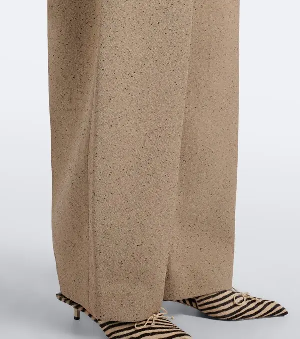 Jacquemus Ovalo Cotton And Wool-blend Barrel-leg Pants
