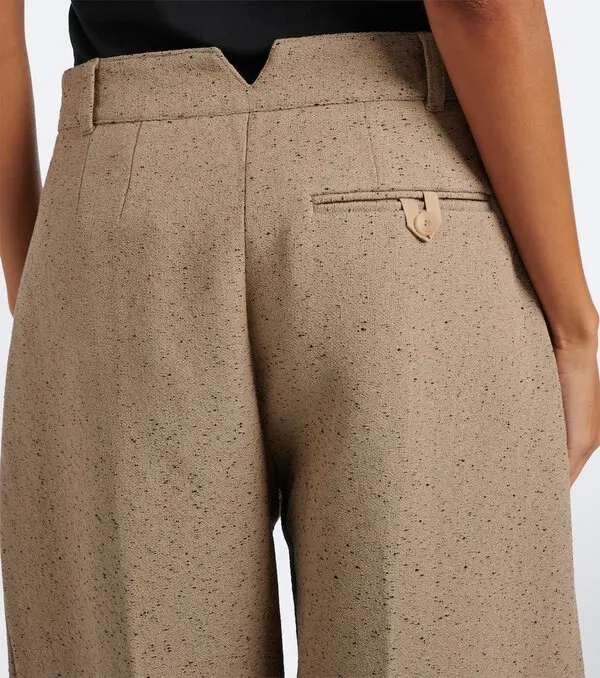 Jacquemus Ovalo Cotton And Wool-blend Barrel-leg Pants