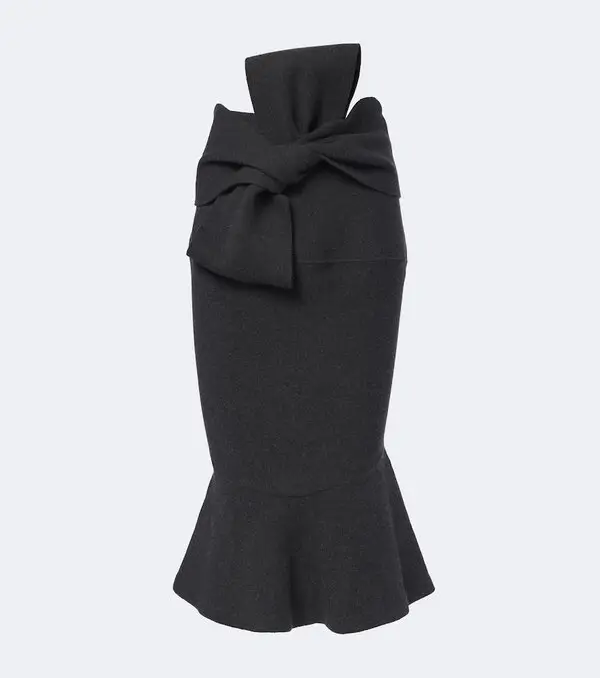 Jacquemus Fiocco Wool And Cashmere Midi Skirt