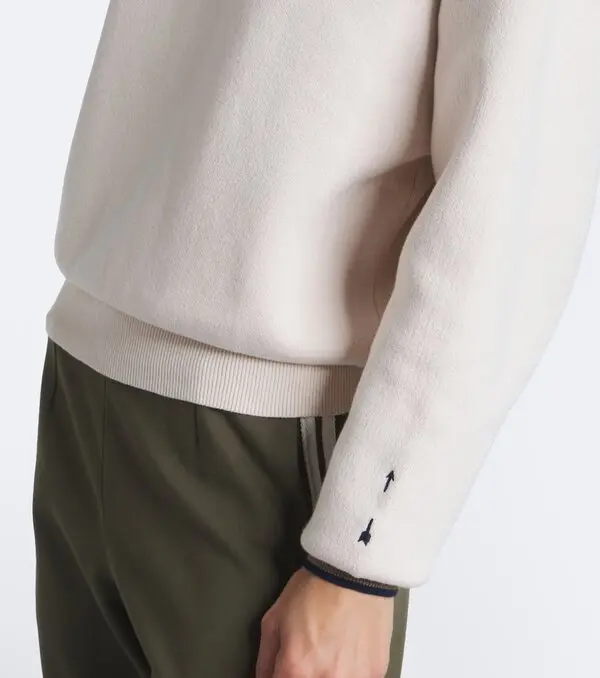 The Upside Kairo Cotton-blend Half-zip Sweater - White