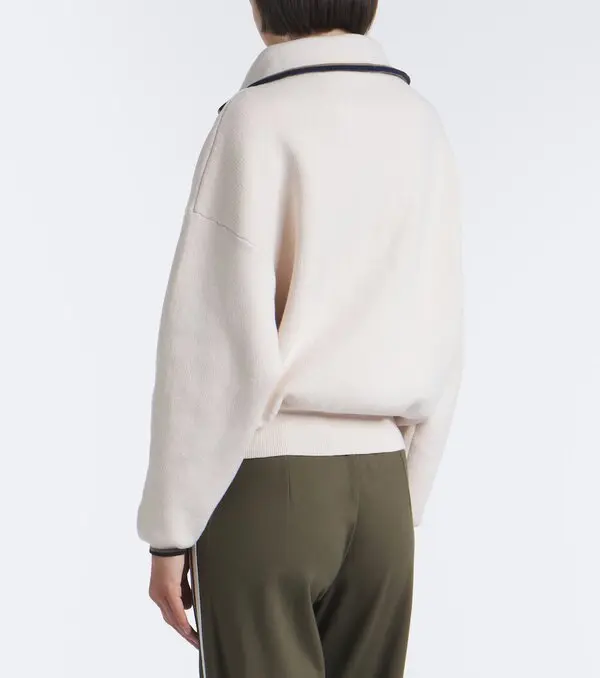 The Upside Kairo Cotton-blend Half-zip Sweater - White