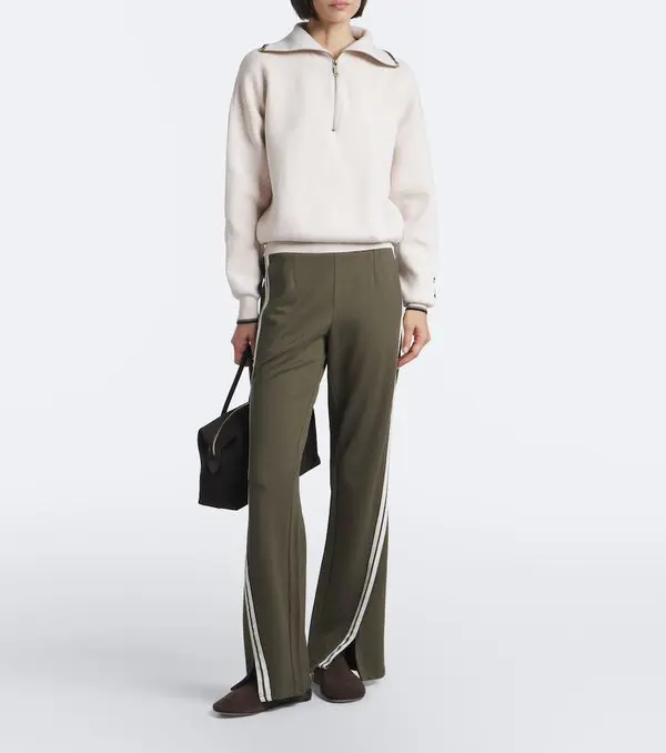 The Upside Kairo Cotton-blend Half-zip Sweater - White
