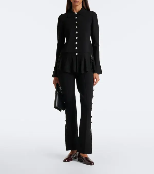 Proenza Schouler Martina Ruffled Cardigan