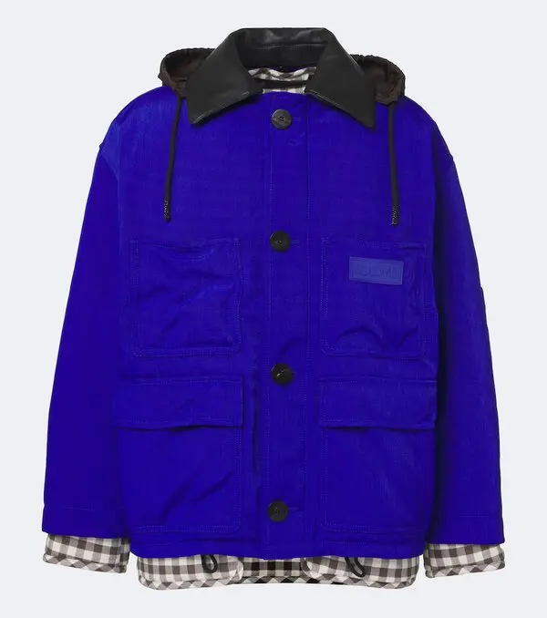 Loewe Layered Leather-trimmed Jacket