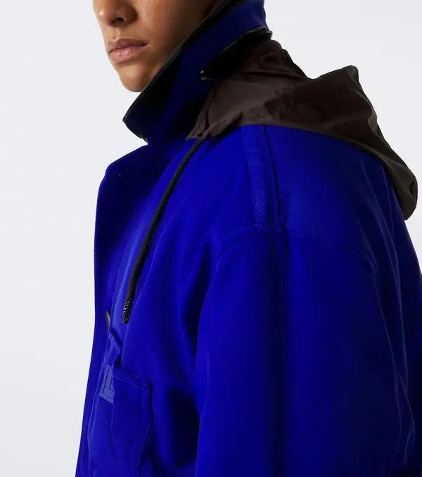 Loewe Layered Leather-trimmed Jacket