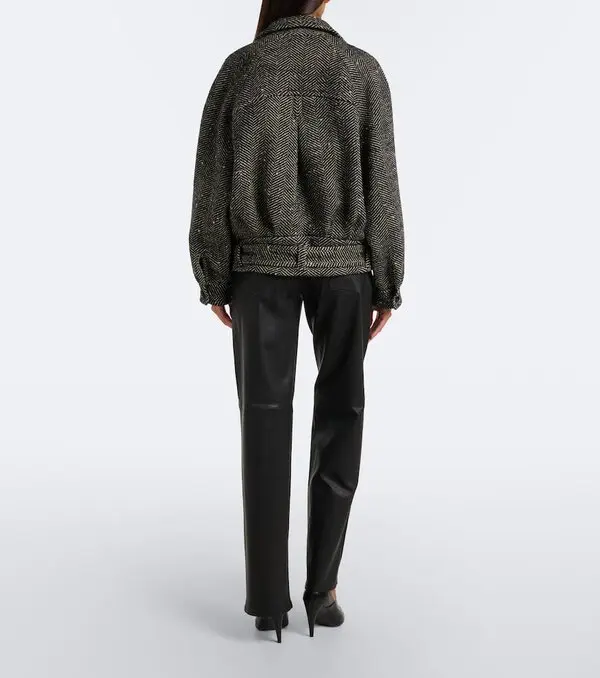 7 For All Mankind Stovepipe Leather Straight Pants