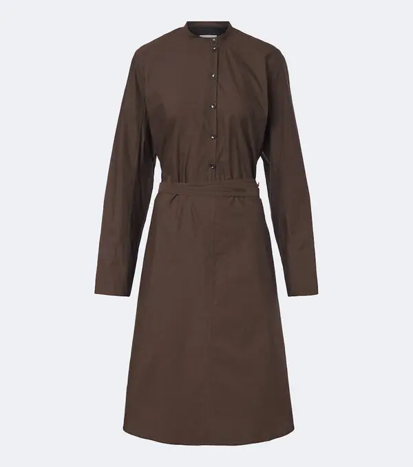 LEMAIRE Vareuse Belted Cotton And Silk Midi Dress