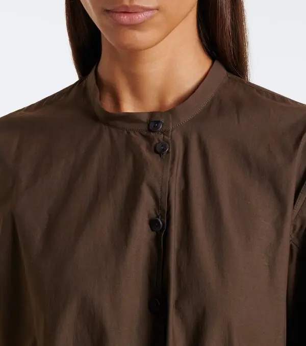 LEMAIRE Vareuse Belted Cotton And Silk Midi Dress